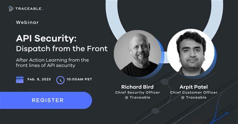 Traceable On Linkedin Webinar Api Security Dispatch From The Front Traceable Api Security