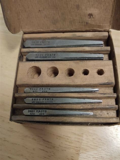 Vintage Proto Tools 9500a Incomplete Extractor Set In Original Box