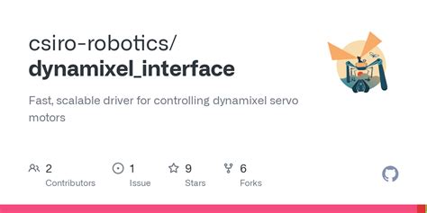 GitHub Csiro Robotics Dynamixel Interface Fast Scalable Driver For