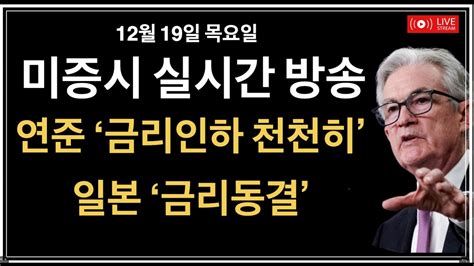 2024년 12월 19일 일본 금리동결 연준 매파적 금리인하 내년 2번 금리인하 실적발표 나이키 페덱스 경제선행지수 미국 증시 비트코인 뉴스룸