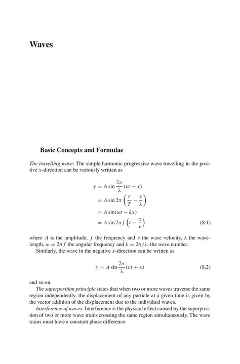 Waves Exercises Performed Esercizi Di Fisica Docsity