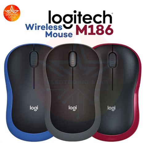 Electronic Star Logitech M186 Wireless Mouse Usb Optical Fit Compact Pc Laptop Lazada Ph