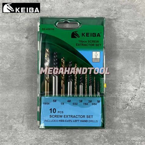 ชุดถอนเกลียวซ้าย รุ่น 10ตัว/ชุด KEIBA สำหรับถอนชิ้นงานที่หักหรือเสีย