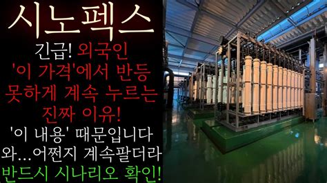 ⛔️ 시노펙스 긴급 와더 빠지겠네요 스탁론 반대매매 떴다 반드시 이 가격 제대로 대응해서 추가 매수 타이밍 잡아가세요 저점 반등 나옵니다 시노펙스목표