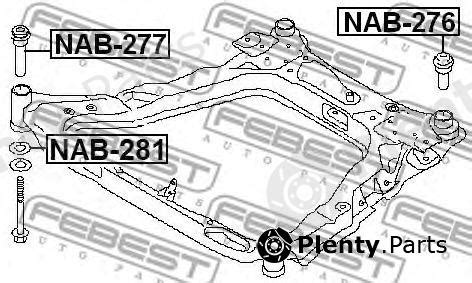 FEBEST part NAB-281 (NAB281) Mounting, axle beam - Plenty.Parts