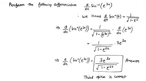 Solved D Question 2 Perform The Following Differentiation Sin 1