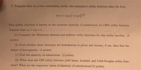 Solved 2 Suppose That In A Two Commodity World The