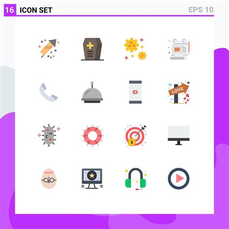 Set Of 16 Modern Ui Icons Symbols Signs For Alarm Ring Space Phone Scale Editable Pack Of