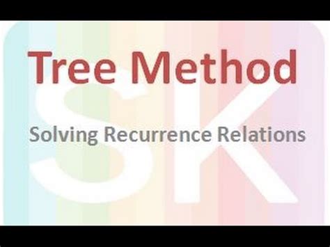 Tree Method for solving recurrence relations - YouTube