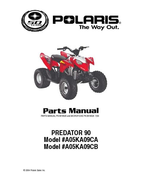 Polaris Predator 90 Parts Diagram Overview