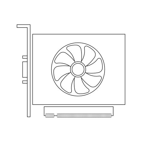 Simple Illustration Of Graphics Card Gpu 3399406 Vector Art At Vecteezy