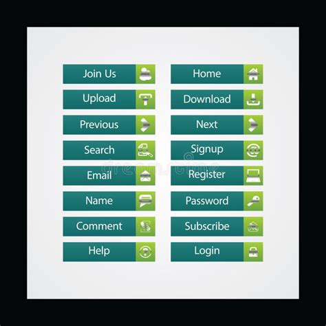 Web Design Buttons Theme Stock Illustration Illustration Of Designing