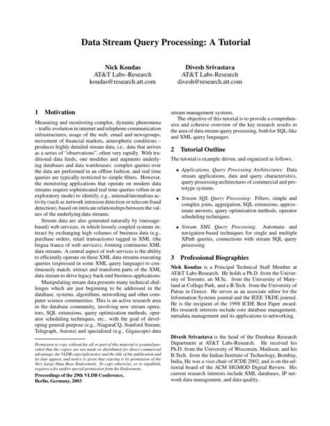 pdf data stream query processing a tutorial