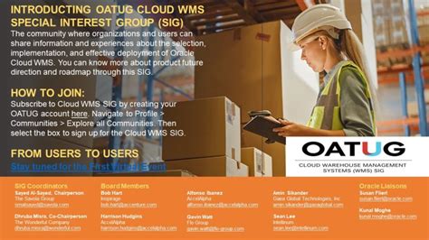 Otm Sig Oracle Otm User Group On Linkedin Our Sister Solution In The Oracle Logistics Suite