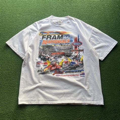 Vintage 99 Winston Drag Racing Graphic T Shirt Depop