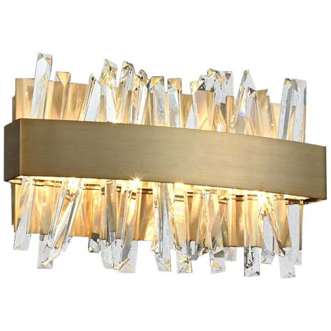 Allegri Glacier 12w Champagne Gold Led Crystal Bath Light 61c63