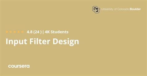 input filter design coursya
