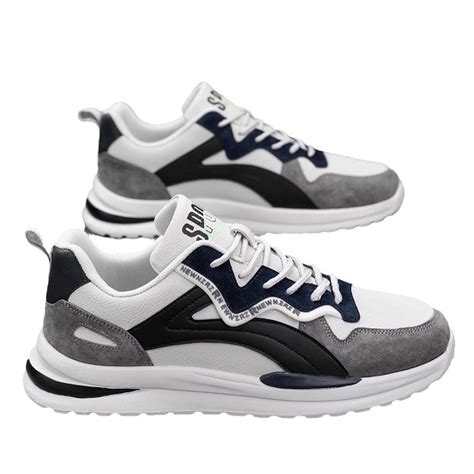Elecsop Sneakers For Men Comfortable Casual Lace Up Running Shoes For