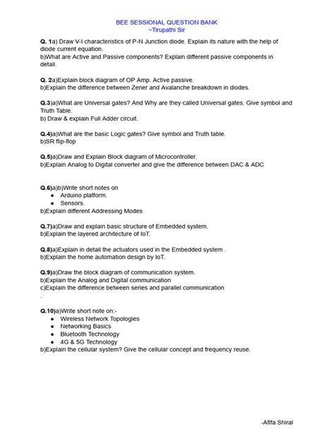 New Bee Sessional Question Bank Pdf