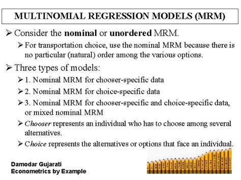 Chapter 9 Multinomial Regression Models Damodar Gujarati Econometrics