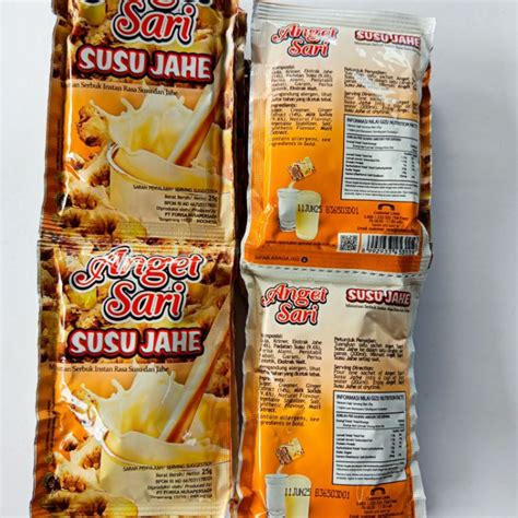 Jual Anget Sari Susu Jahe Minuman Serbuk Instan Rasa Susu Dan Jahe Kemasan 1 Renteng Isi 10