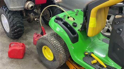 How to clean debris out of your gas tank, John Deere Lawnmower Tractor ...