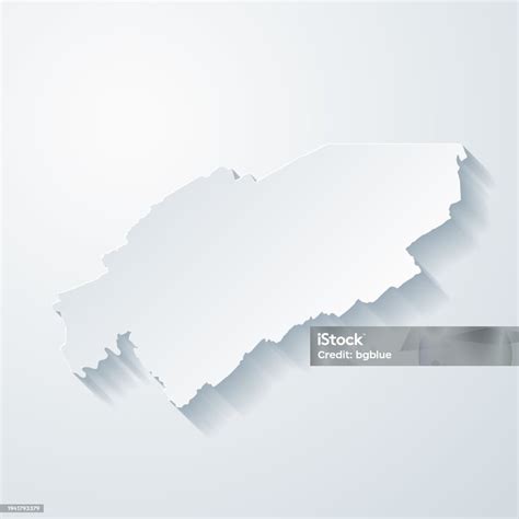 테네시주 호킨스 카운티 빈 배경에 종이 자르기 효과가 있는 지도 0명에 대한 스톡 벡터 아트 및 기타 이미지 0명 3차원 형태 공란 Istock