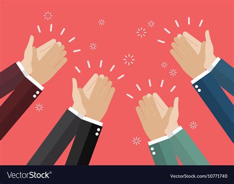 Human Hands Clapping Royalty Free Vector Image
