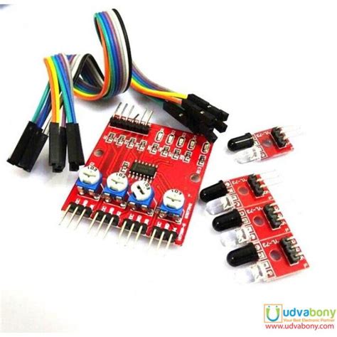 4 way infrared tracking obstacle avoidance sensor module bd