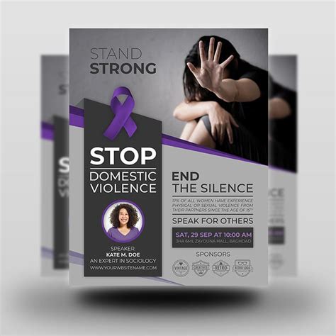 Domestic Violence Flyer Template Print Templates Ft Cry And Female Envato