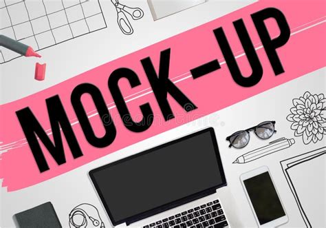 Mock Up Model Typography Object Sample Concept Stock Illustration Illustration Of Decorative