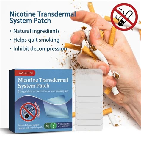 In Stock And Nicotine Transdermal System Patch 21 Mg Step 1 Quit Smoking Aid Safe Formula Mild