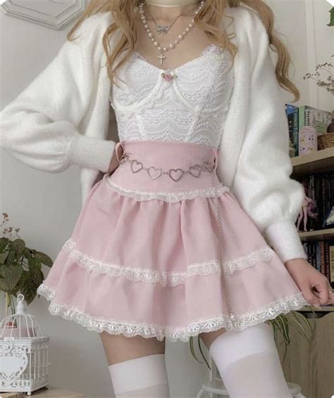 Pastel Kawaii Pink Outfit Inspo💗🤍 Pretty Girl Outfits Soft Girl