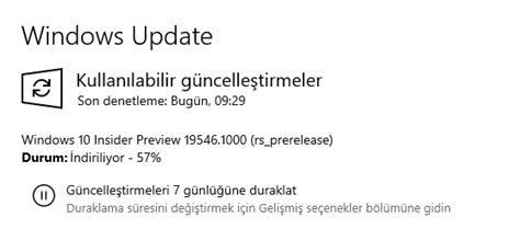 Microsoft Windows 10 Preview Build 19546 yayınladı