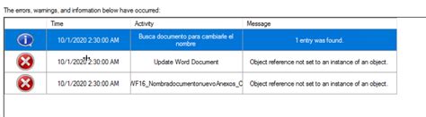 Update Word Document Object Reference Not Set To An Instance Of An