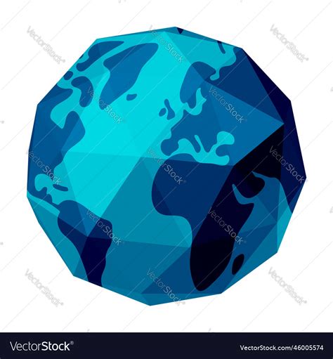 Polygonized Earth Globe Royalty Free Vector Image