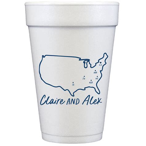 Love Map Styrofoam Cups The Essential Market