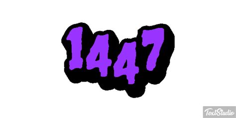 1447 Number Animated  Logo Designs