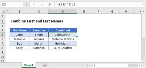 Combine First And Last Names In Excel Google Sheets Automate Excel