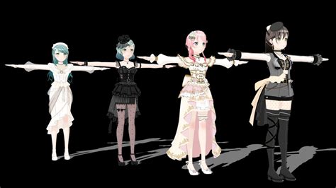 Bang Dream Sakura Party Event Fbx And Pmx Dlmmd Mmd Mmd Mmd Mmd K Mmd