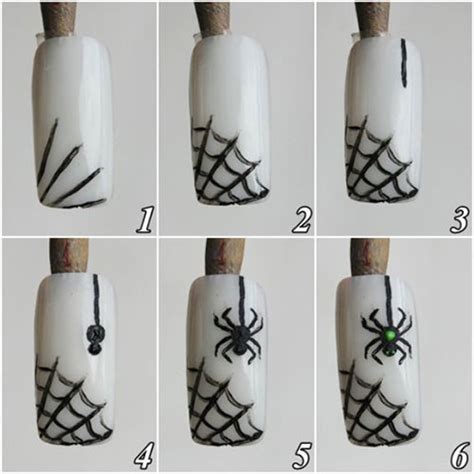 Easy Step By Step Halloween Nails Art Tutorials For Beginners 2019