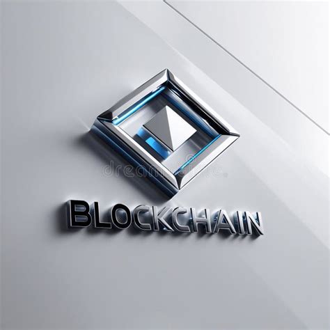 A Modern Metallic Blockchain Logo On Clean White Background Stock Illustration Illustration Of