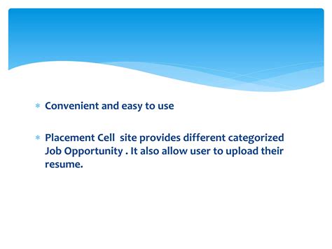 Placement Cell Project Pptx Resume Writing And Advice Job Search