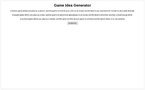 Game Idea Generator