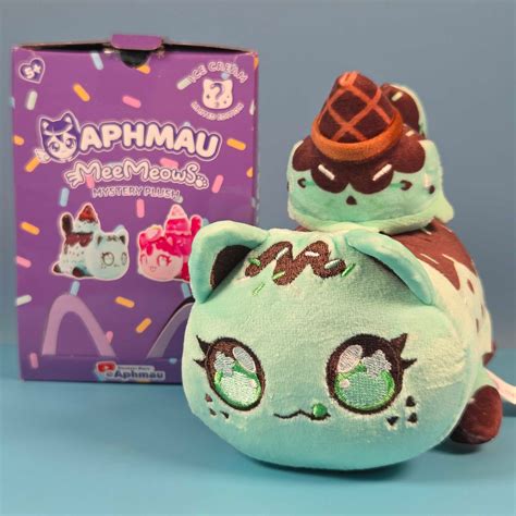 Aphmau Meemeows Ice Cream Plush Mint Chip Cat Mini Mysterys