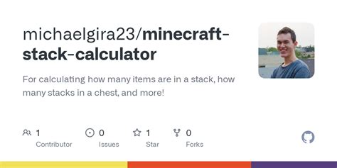 Github Michaelgira23 Minecraft Stack Calculator For Calculating How Many Items Are In A Stack