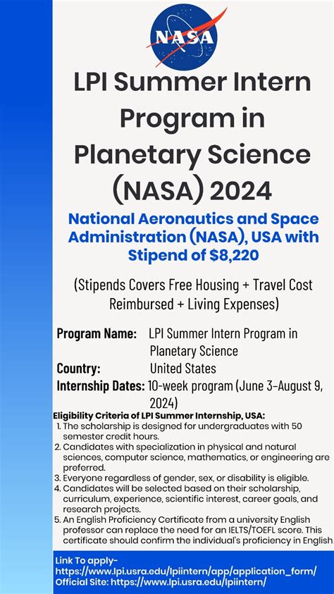 Summer Intern Program İn Nasa 2024 Makina Mühendisliği Bölümü