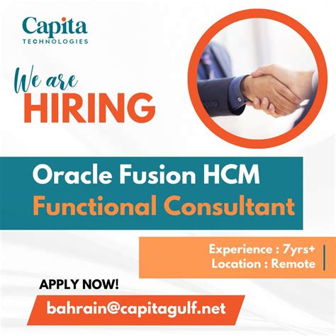 Capita Technologies On Linkedin Oraclefusion Oracle Oraclejobs