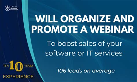 Help You Organize And Promote A Webinar For Your It Product Or Software By Romangub Fiverr