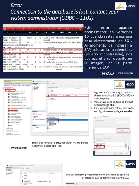 connection to the database is lost contact your system administrator pdf